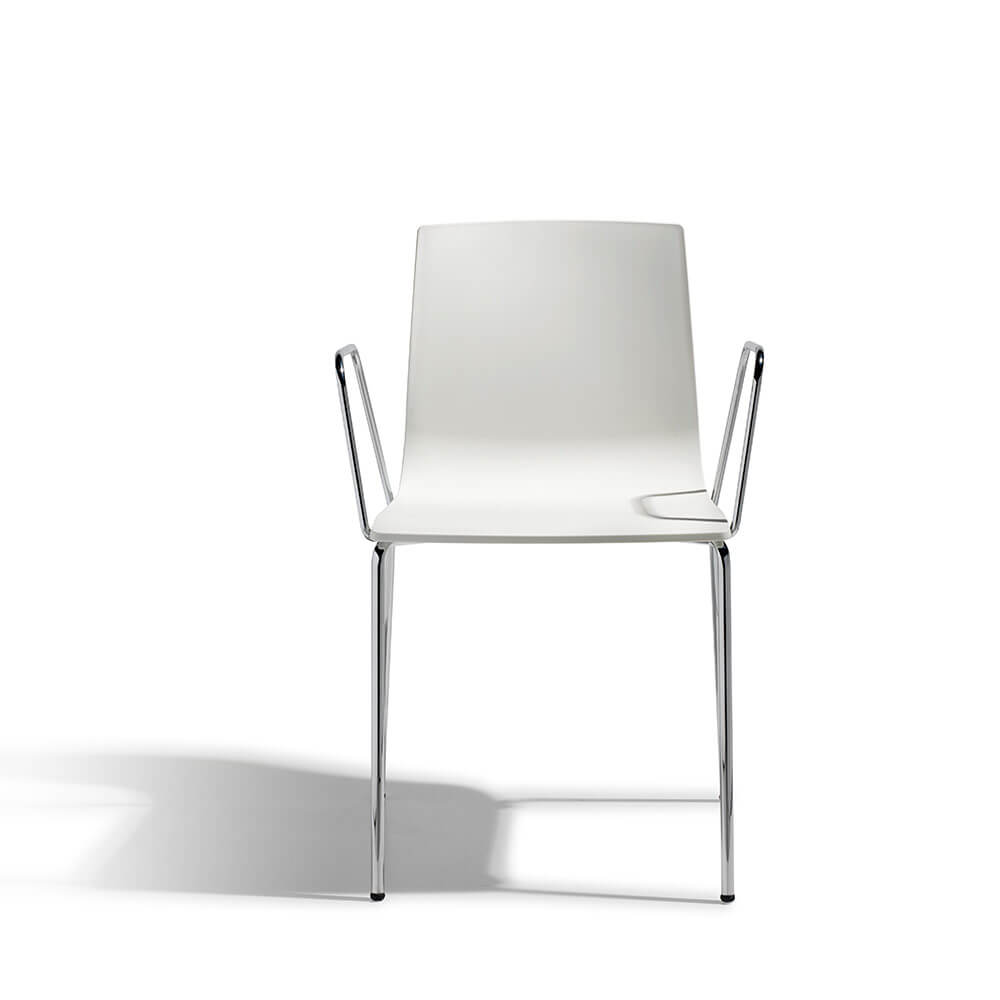 Scab Alice armchair armrests chromed legs by A. W. Arter - F. Citton ...