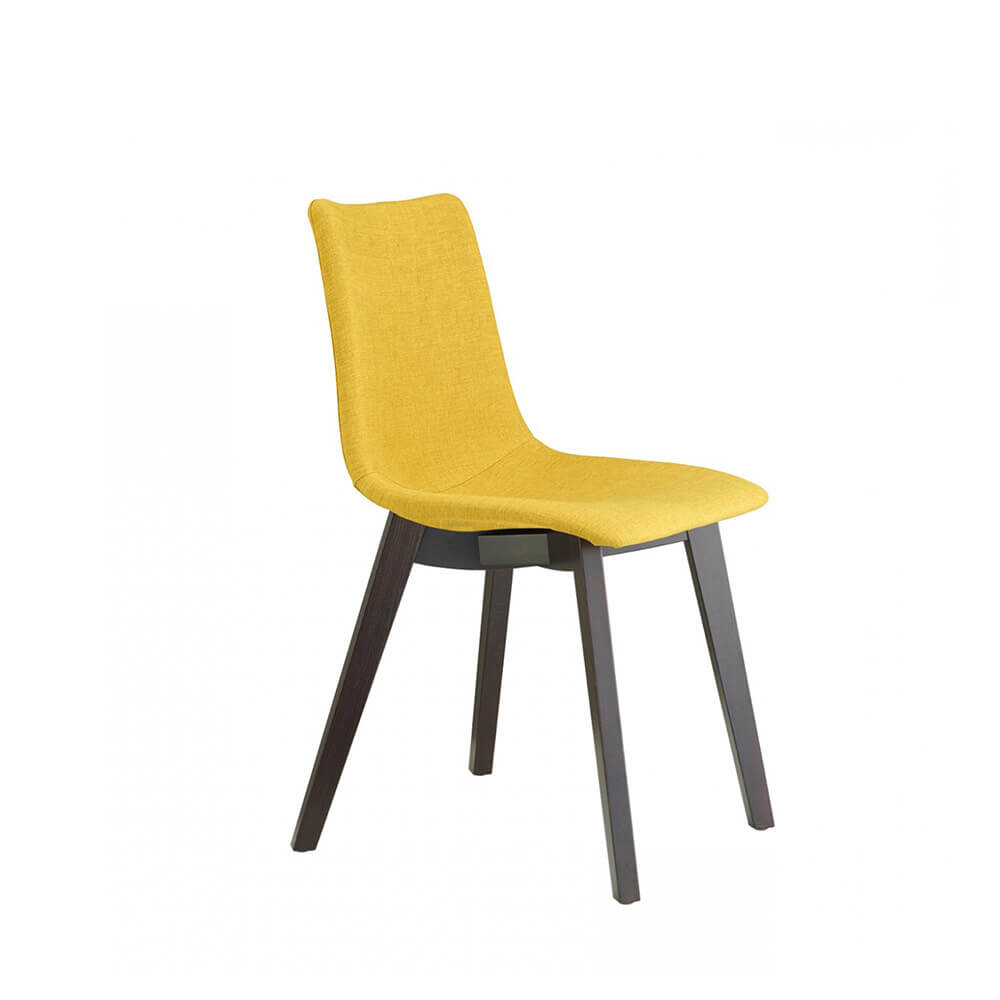 Scab Natural Zebra Pop chair wengé beech legs - saffron yellow fabric ...