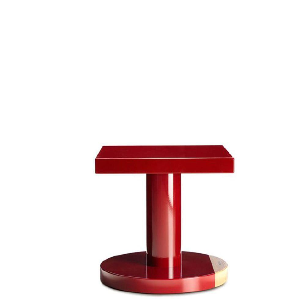 Moooi Common Comrades Tailor red wooden stool – ShopDecor
