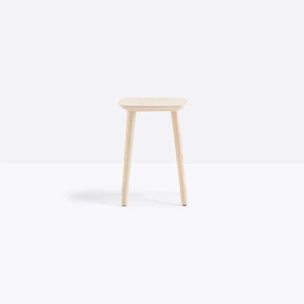 Pedrali Babila 2703 stool in natural ash wood with seat H.46 cm ...