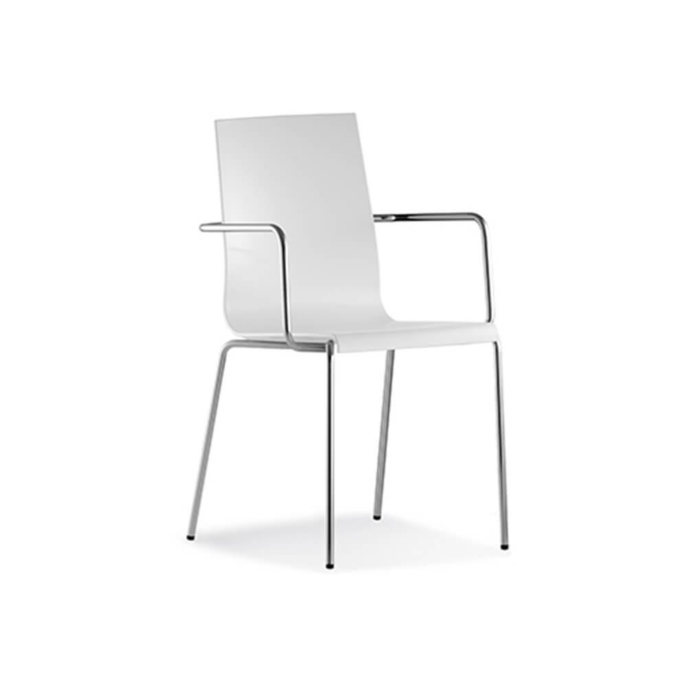 Pedrali Kuadra 1115 design chair with armrests white – ShopDecor